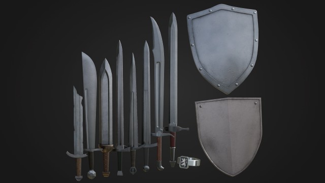 RPG Swords Pack 3d model