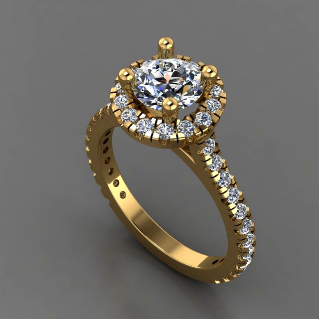 Solitaire Ring 3d model