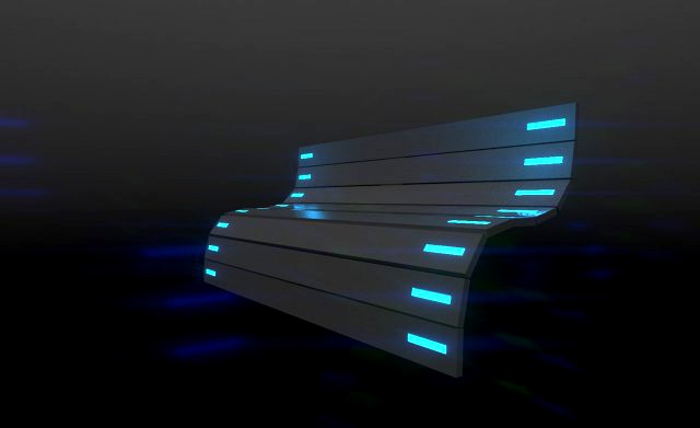 Futuristic bench 3d model