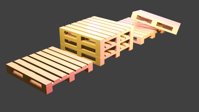 Construction pallets 3d model
