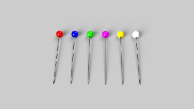 Tailor Pins 3d model