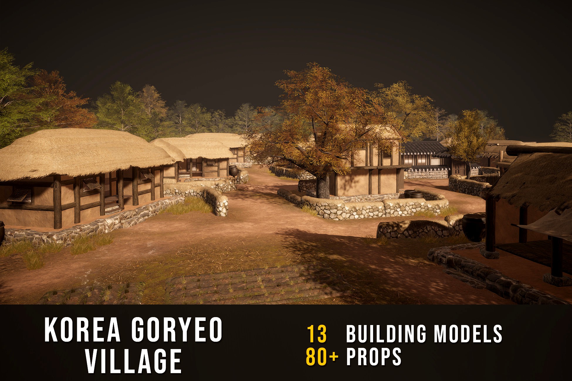 Korea Goryeo Village 3d model