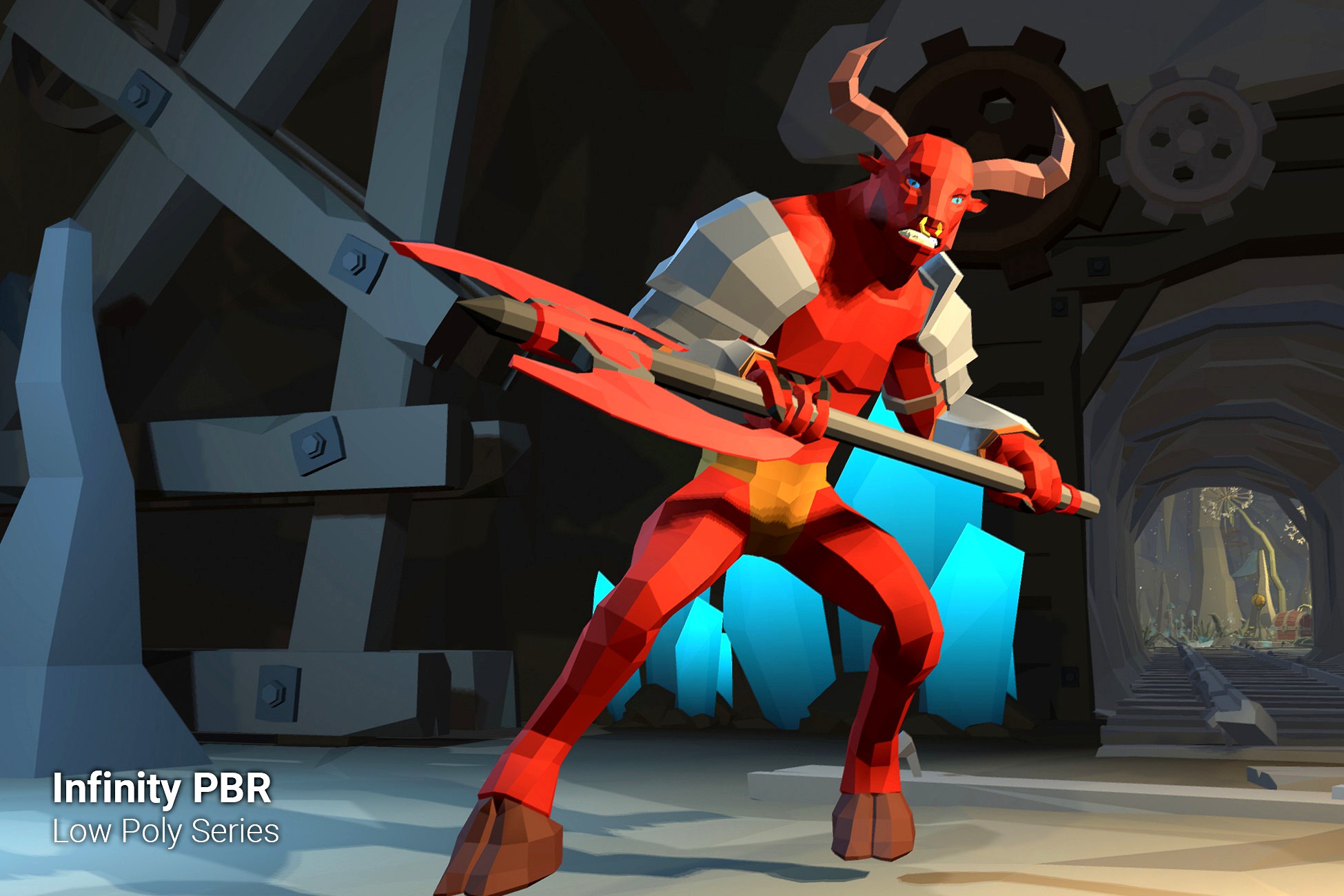 Low Poly Character - Minotaur - Fantasy RPG 3d model