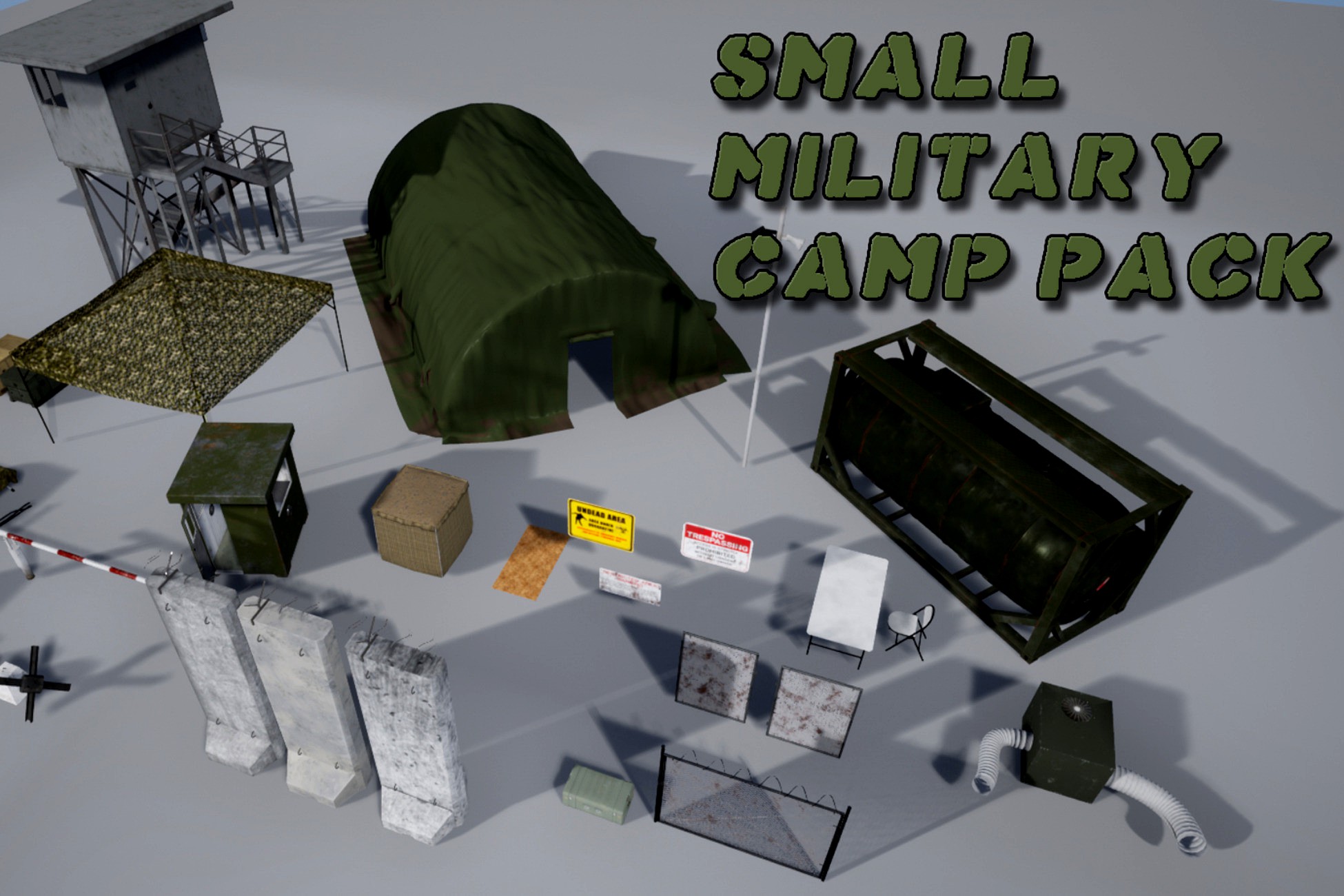 Military camp pack 3d model