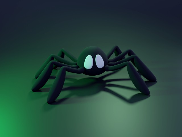 Low-poly spider 3d model