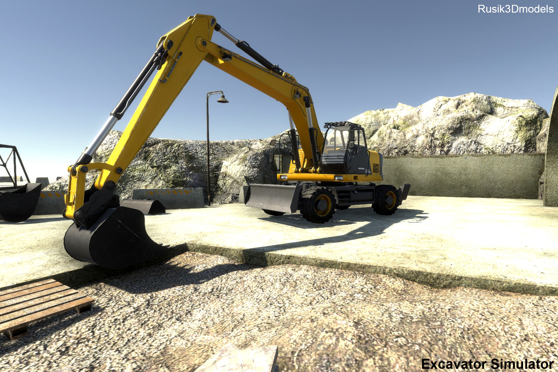 Excavator Simulator v1 3d model