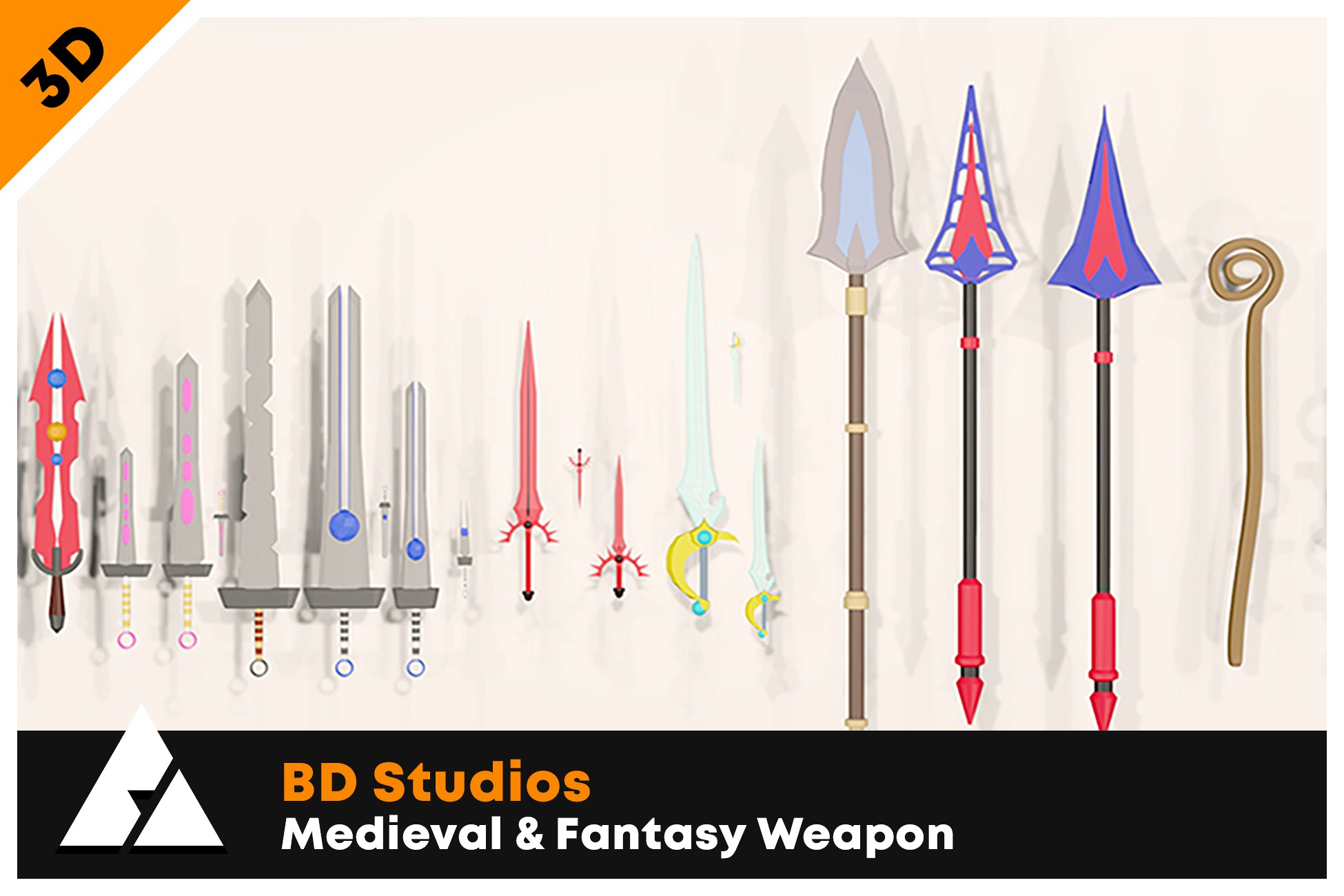 Medieval and Fantasy Weapon Pack 3d model