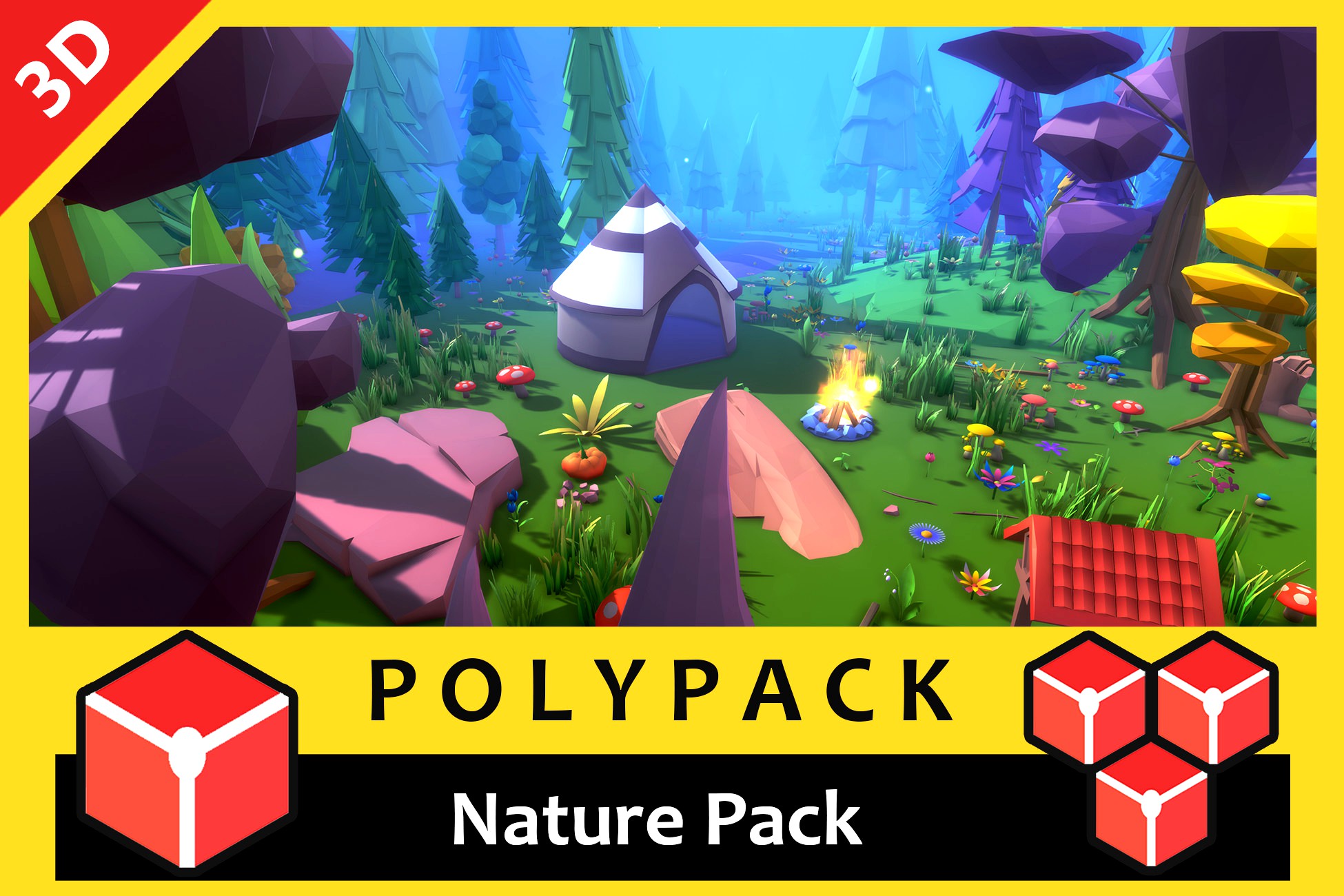 Nature Pack - Low Poly 3D Asset by Polypack model