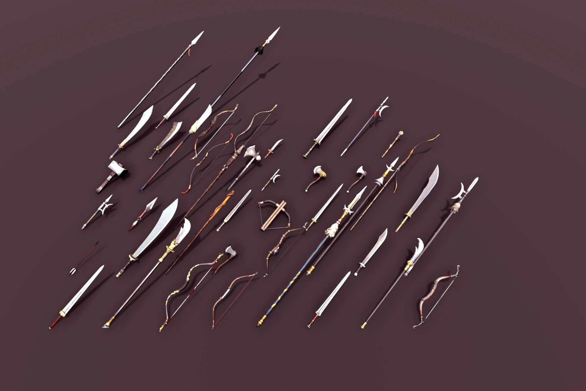 Fantasy Style Weapons 3d model