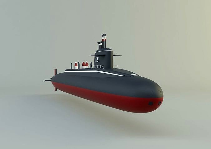 Andrew Jackson SSBN 619 military submarine model 3d