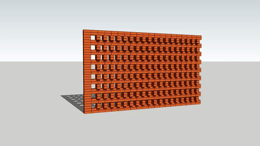 Brick Wall Perforated 3d model