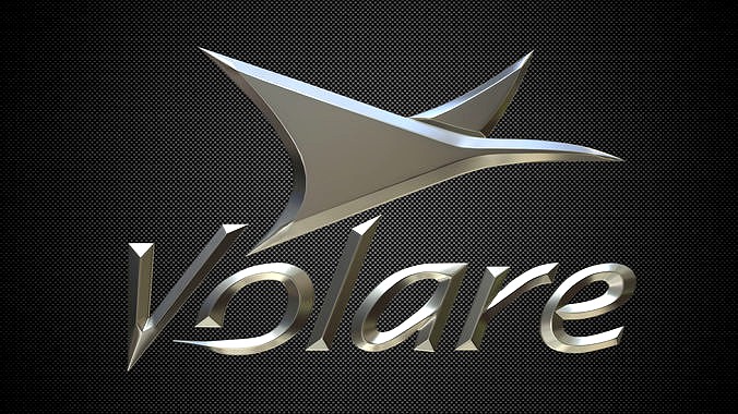 volare logo 3d model