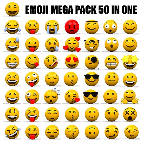 EMOJI MEGA PACK 3d model