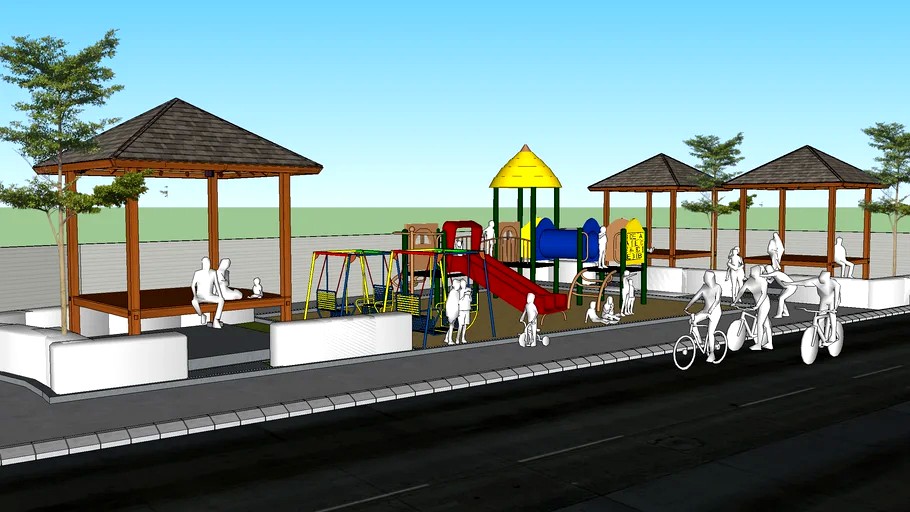 Taman perumahan 3d model