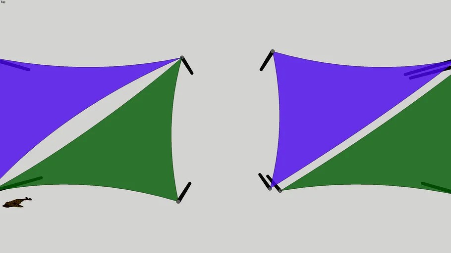 Triangular Tensile Structure or Triangle-Shaped Tensile Structure 3d model