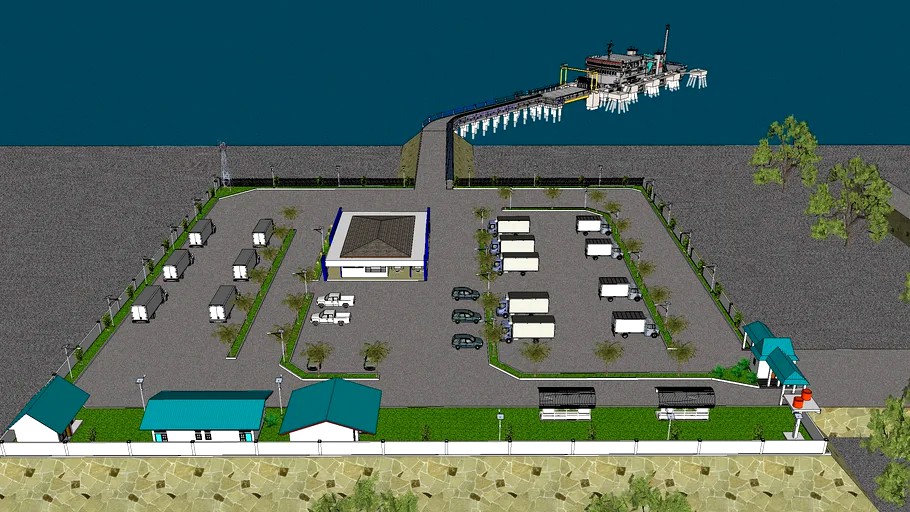 pelabuhan penyeberangan 3d model