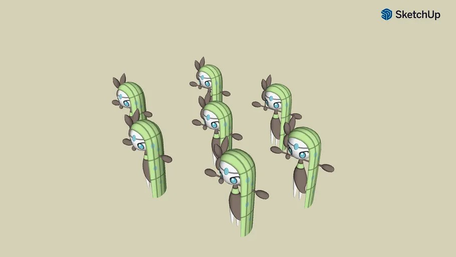 groups of meloetta 3d model