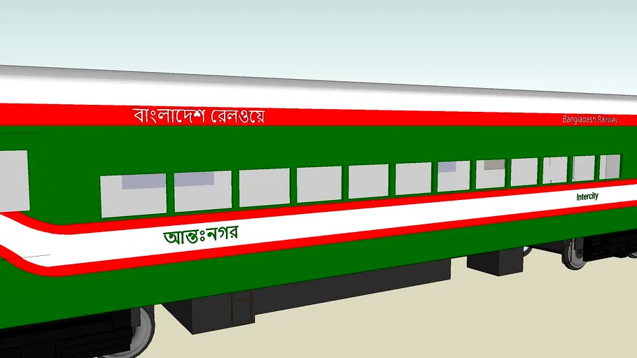 Bangladesh Train Coach 3d model