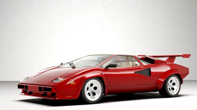 Classic Supercar Countach 5000 1985 3d model