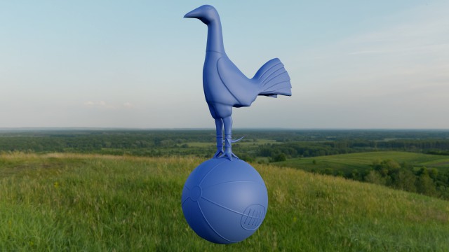 tottenham hotspur cockerel vintage version 3d model