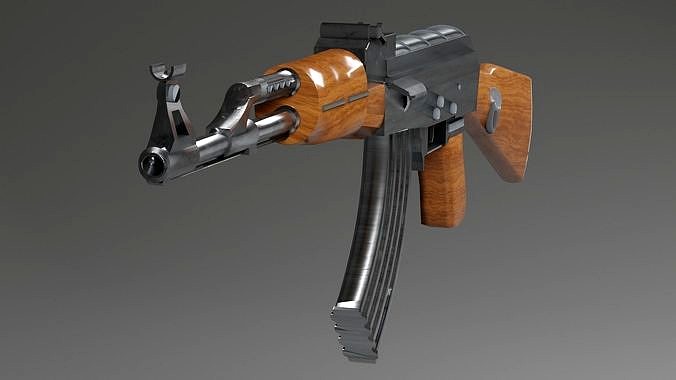 AK-47 Model Mid-Poly Rigged 3d