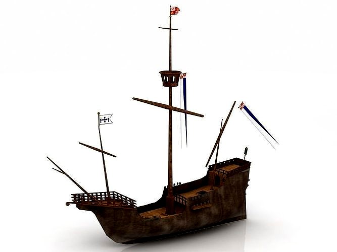 Santa Maria Nao Boat 3D model