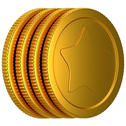 Cartoon Star Coin 3d model