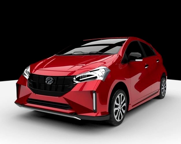 Perodua Myvi 2021 3d model