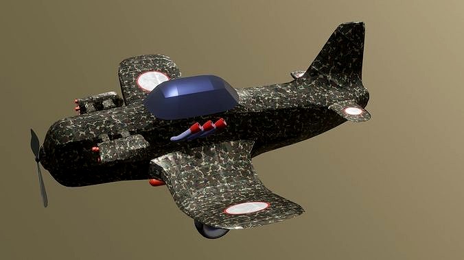 Low Poly War Plane 3d model