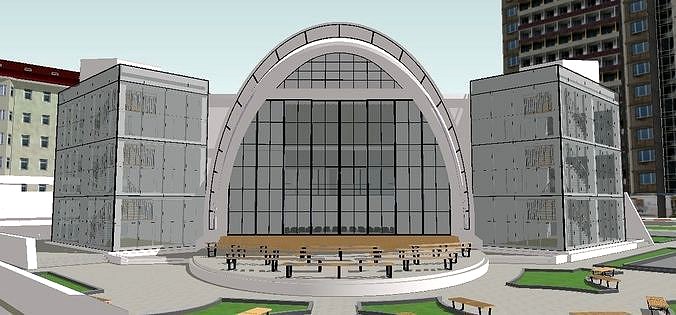 Sketchup School and University S3 3d model