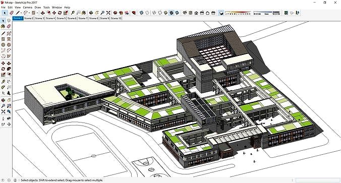 Sketchup School and University N4 3d model