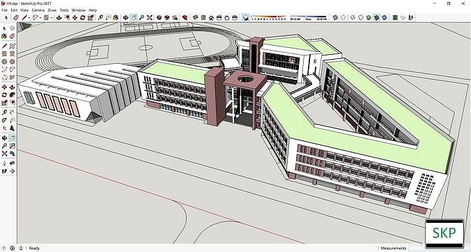 Sketchup School and University H9 3d model