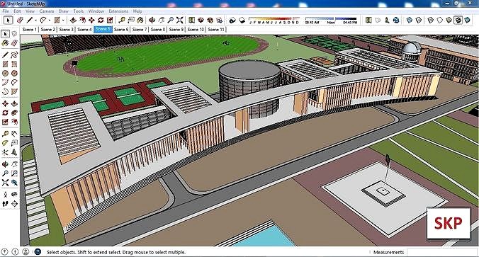 Sketchup School and University B3 3d model