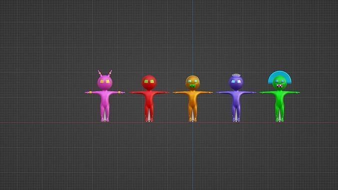 Stickman Variations 3d model