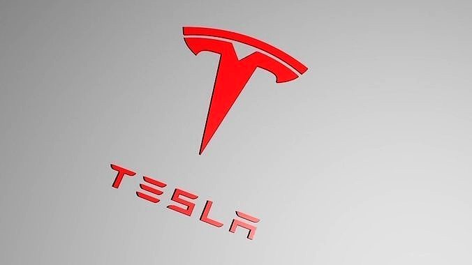 Tesla logo 3d model
