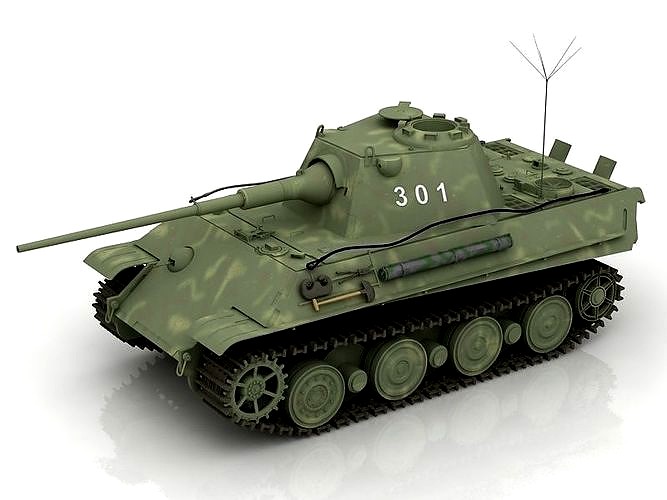 3D Panzer 2 Tank model