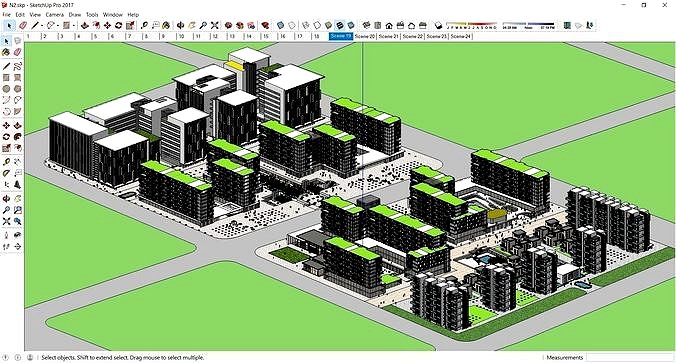 Sketchup Residential Complex N2 3d model