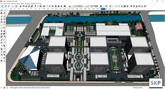 Sketchup Office building K1 3d model