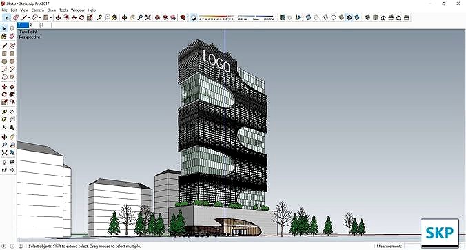 Sketchup Office building J4 3d model