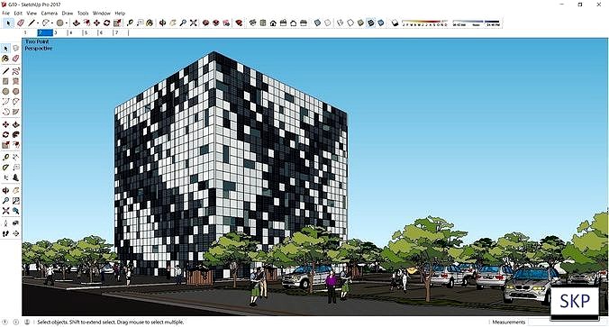 Sketchup Office building G10 3d model