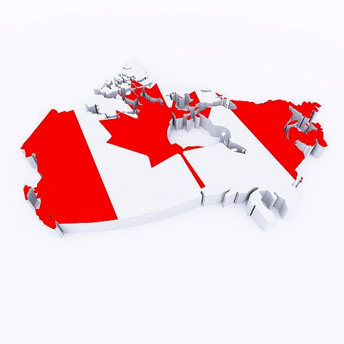 Canada map 3d model
