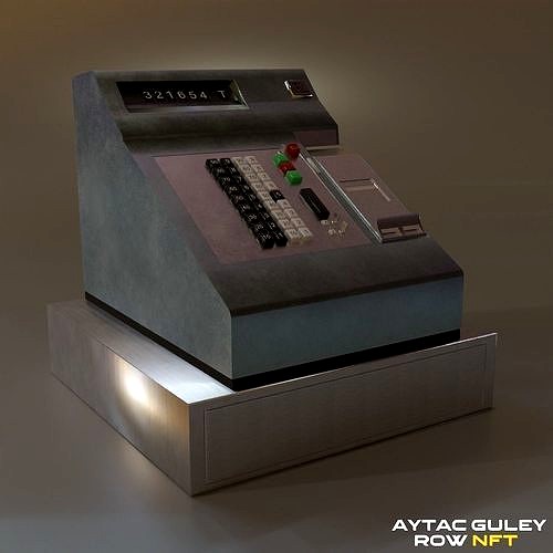 Old Cash Register Machine 3D Model