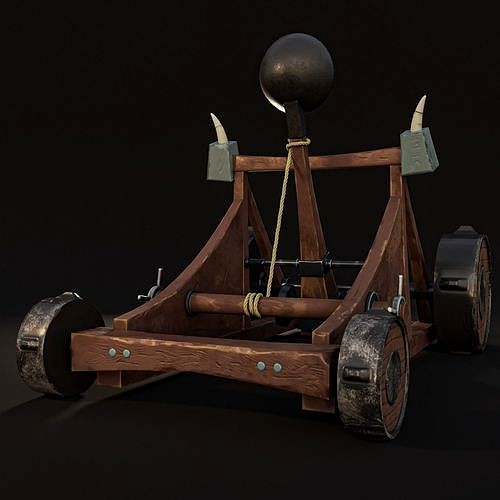 Stylized catapult 3d model