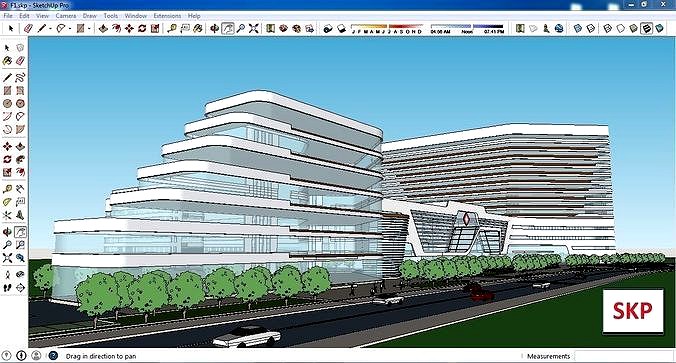 Sketchup Hospital F1 3d model