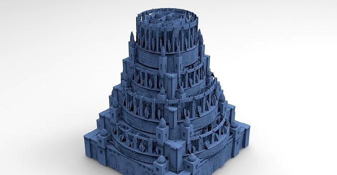 Fantasy Art Deco Grand Towers Babylon 3d model