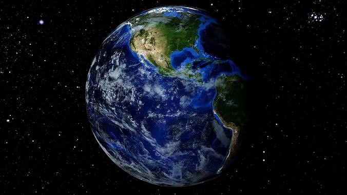 Animated 3d Model of Earth