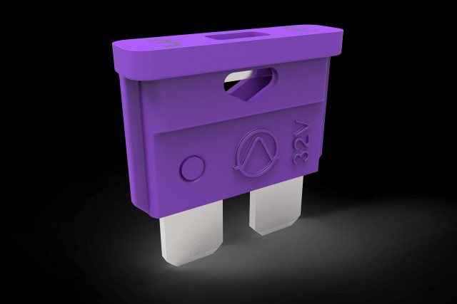 car flag fuse 3a type norma-regular-standart 3d model