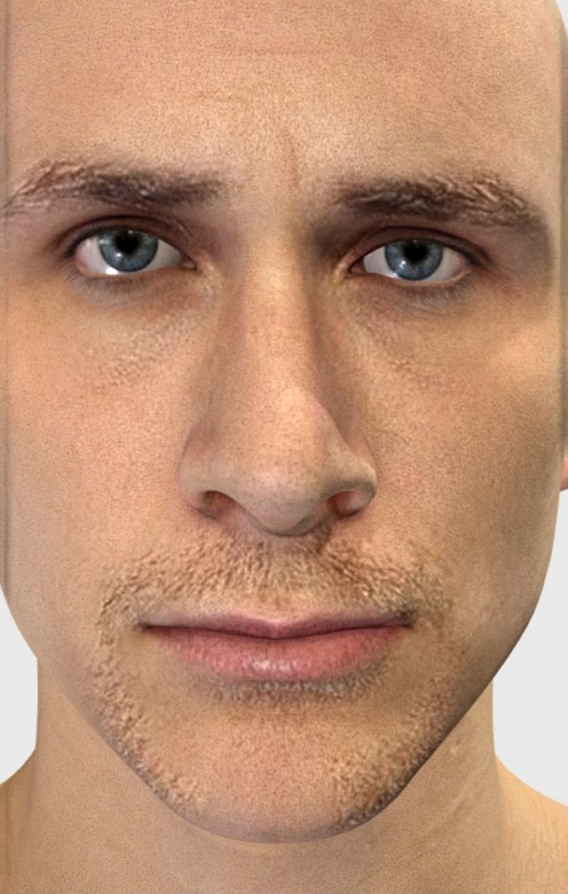 full rigged head face scan 3d model