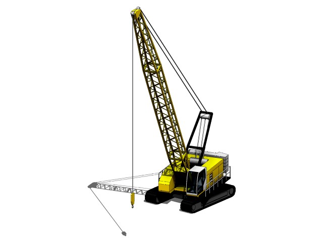 Crawler Crane - Revit Family 3d model