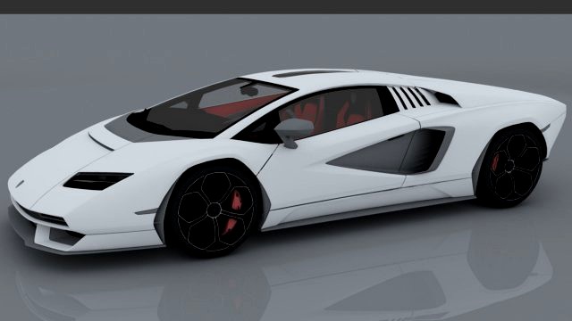 lambo countach 2021 concept 3d model